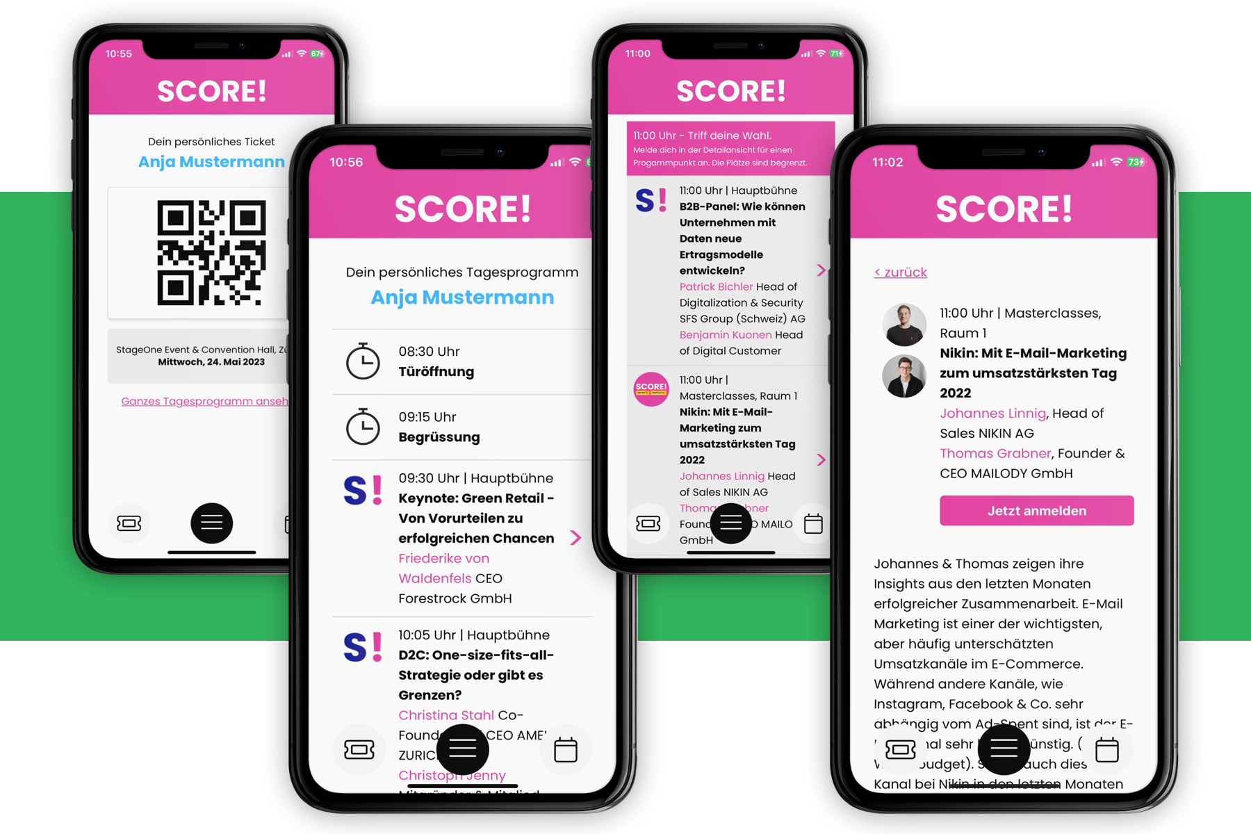 Personalisiertes Konferenz-Progamm an der «SCORE!» mit PEP - Ticketpark